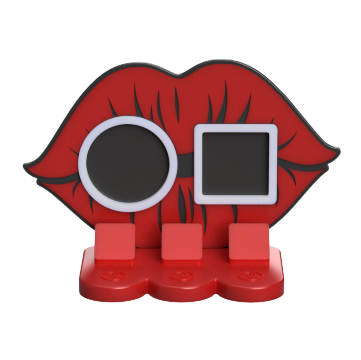 Lips NFC Stand- 2 Frames- (Design your NFC stand- You Choose base type ...